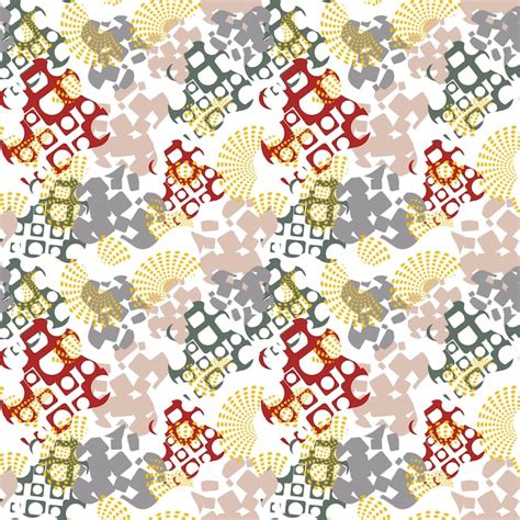 Premium Vector Modern Abstract Seamless Pattern With Uneven Round Stains Spots Geometrical