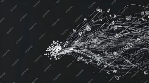 Premium Photo Organic Data Flow Visualization In Minimalist Floral Style