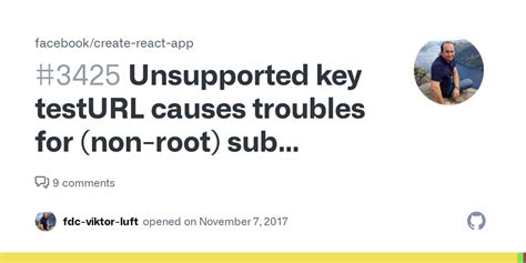 Unsupported Key Testurl Causes Troubles For Non Root Sub Applications · Issue 3425