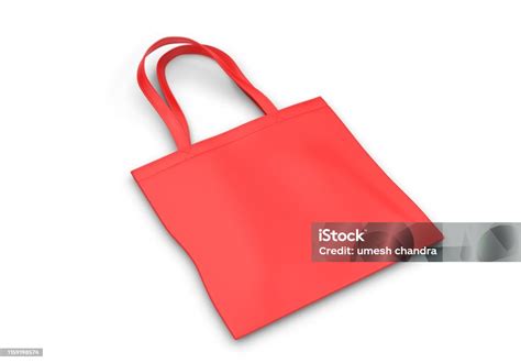 모의 및 브랜딩을 위한 빈 캔버스 토트 백 3d 렌더링 그림입니다 0명에 대한 스톡 사진 및 기타 이미지 0명 가방 감소 Istock