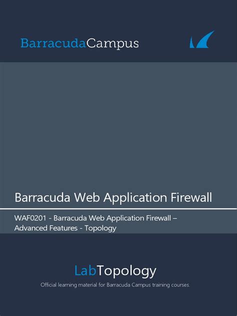 Waf01 Barracuda Web Application Firewall Foundation Topology Pdf Firewall Computing