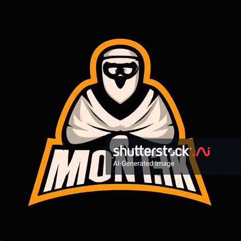 Monk Logo Behance Vector Art Modern Ai Generated Image 2328100439 Shutterstock