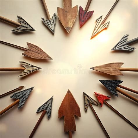 A Collection Of Hand Drawn Arrows And Designs Stock Illustration