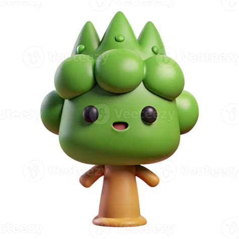 Magnificent Standout Tree Character With A Circular Crown And Straight Trunk Crisp Edges