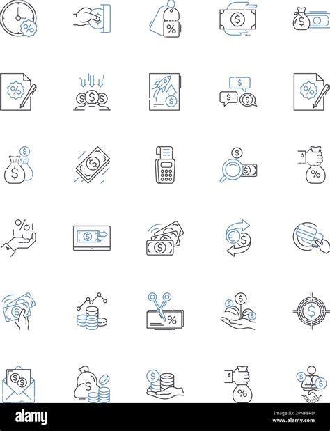 Marketing Agents Line Icons Collection Branding Advertising Promotions Salesmanship