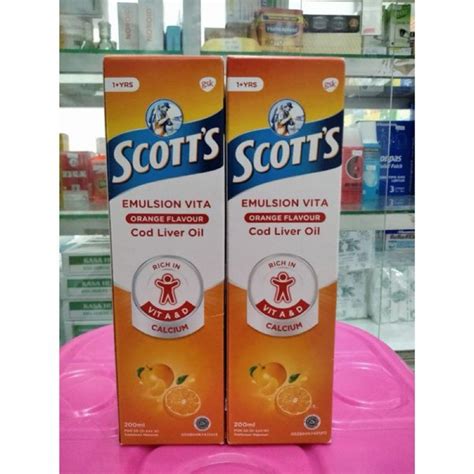 Jual Scotts Emulsion Vita Orange Rasa Jeruk Memenuhi Kebutuhan Votamin