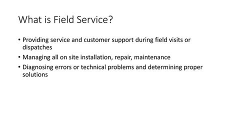 Salesforce Field Service Lightning Ppt