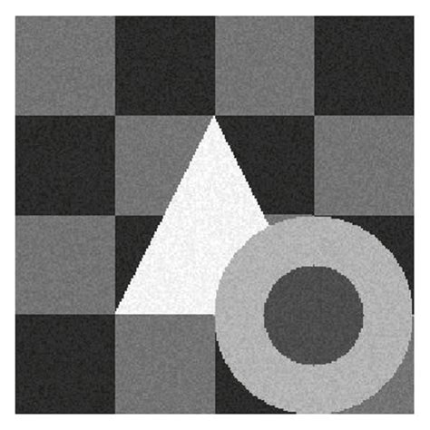 image segmentation process of the noise corrupted image with 5 phases