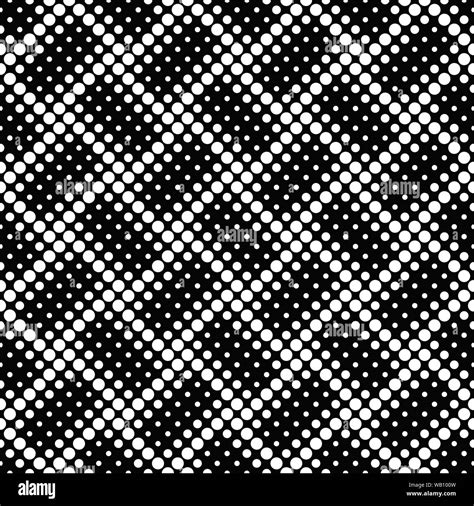 Geometrical Seamless Dot Pattern Background Black And White Vector