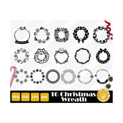 16 Christmas Wreath Svg Christmas Svg Wreath Svg Christma Inspire