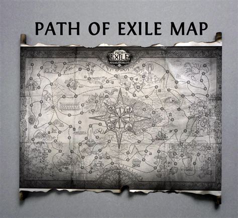 Path Of Exile Map Atlas Of Worlds Map Handmade Scroll Etsy Hong Kong