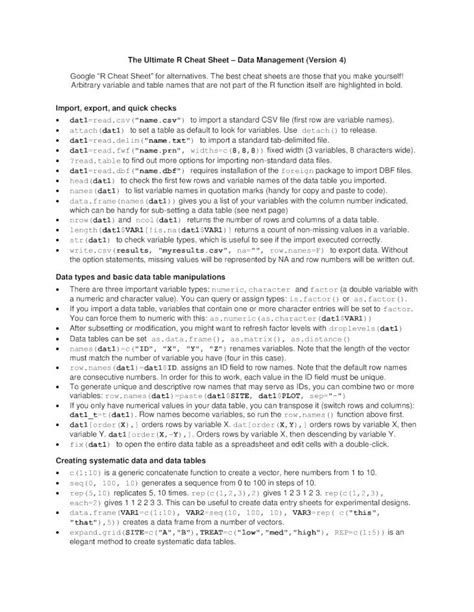 PDF R Cheat Sheet Data Management DOKUMEN TIPS