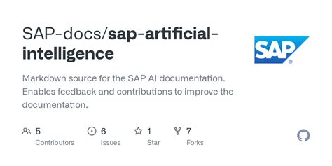 GitHub SAP Docs Sap Artificial Intelligence Markdown Source For The
