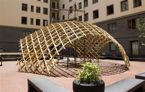 Naples Faculty Of Architecture Countryard 2014 Gridshell It Parametric Architecture