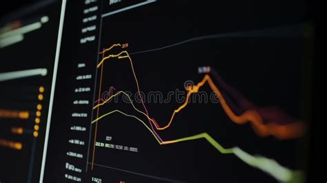 Inflation Rate Graph On Digital Display Vivid Data Visualization