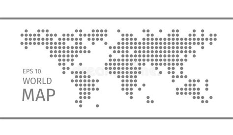 Simplified Symbolic Dotted World Map Stock Vector Illustration Of