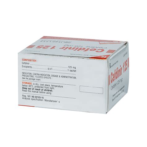 Cefdinir 125 Hộp 14 Gói X 25g Dược Cửu Long Cevpharma Ghch Kim Cương