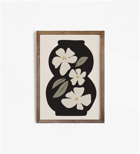 Sampaguita Flower Vase Line Art Modern Abstract Filipino Wall Art Philippines Printable