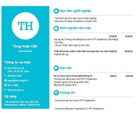 17724 Mẫu Cv Java Developer Thiết Kế Chuẩn Nhất 2025 Bởi Tòng H