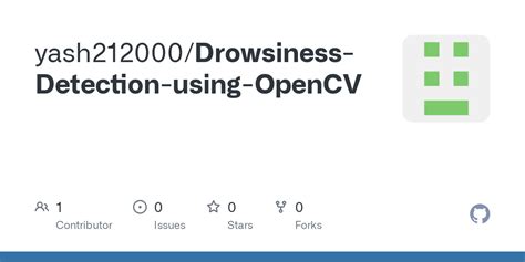 github yash212000 drowsiness detection using opencv