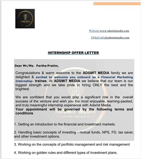 partha pratim halder on linkedin internship finance