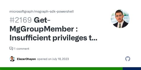 Get Mggroupmember Insufficient Privileges To Complete The Operation Status 403 Forbidden