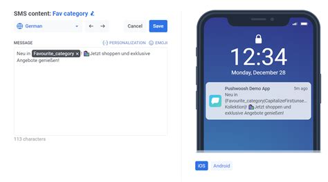 Sms Presets Pushwoosh Documentation