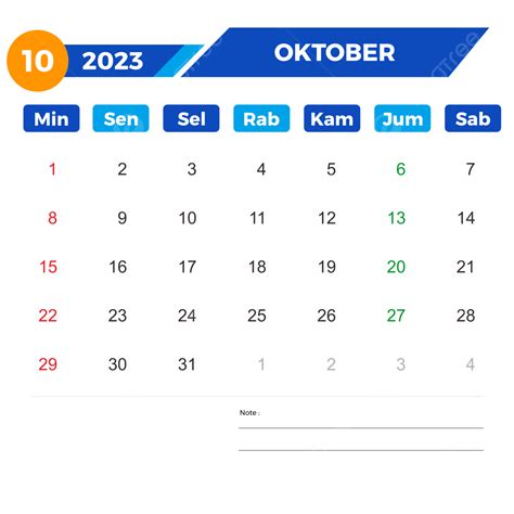 Kalender Oktober 2023 Lengkap Dengan Tanggal Merah Kalender Oktober