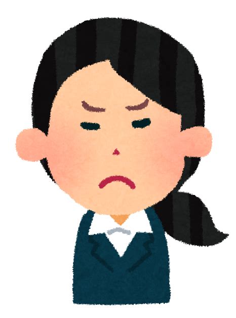 スーツを着た女性の表情のイラスト怒った顔泣いた顔笑った顔笑顔 かわいいフリー素材集 いらすとや