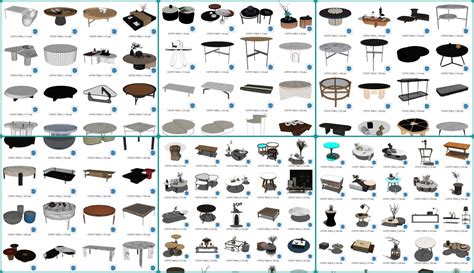 table sketchup 3d models for download files in skp with low poly