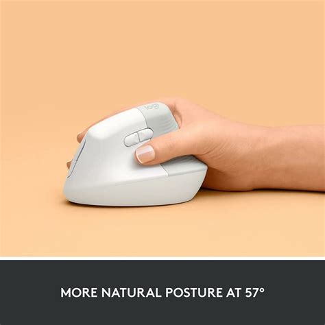 Logitech Lift Vertical Ergonomic Wireless Mouse Off White Pc Lab