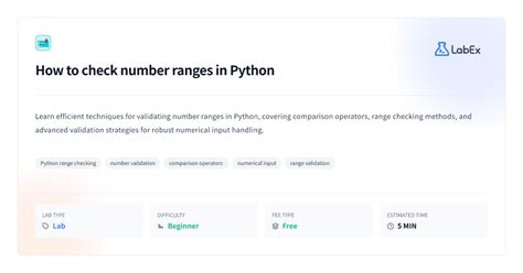 how to check number ranges in python labex