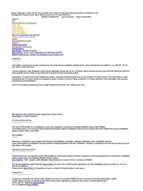 Oracle Database On Unix Aix Pdf Operating System Oracle Database