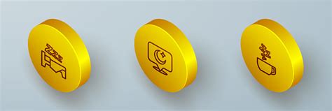 수면에 이소메트릭 라인 시간을 설정 달과 별과 카모마일 차 아이콘 벡터 0명에 대한 스톡 벡터 아트 및 기타 이미지 0명 3차원 형태 가득 찬 Istock