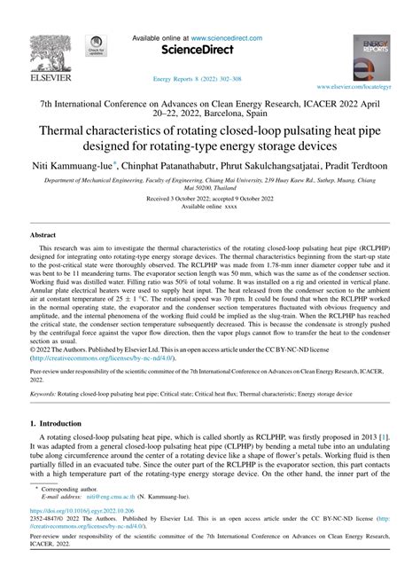 pdf thermal characteristics of rotating closed loop pulsating heat