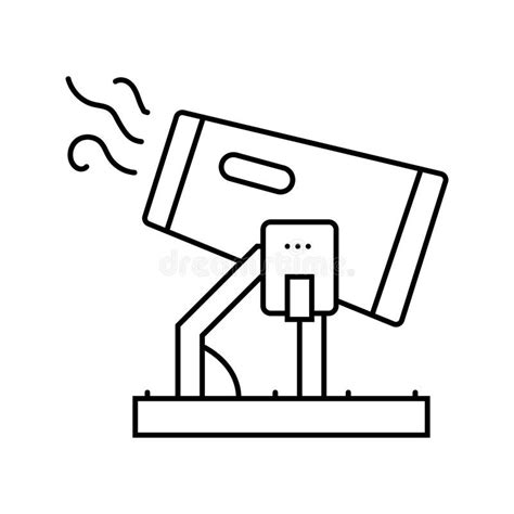 Mining Site Plan Line Icon Vector Illustration Stock Illustration Illustration Of Occupation