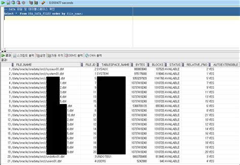 [oracle] 테이블스페이스 tablespace 용량 확인 가이드