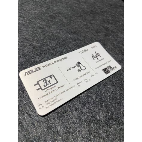 Jual Stiker Spesifikasi Laptop Asus X D Shopee Indonesia
