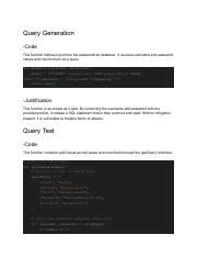 Query Generation Creating SQL Queries From Username And Course Hero