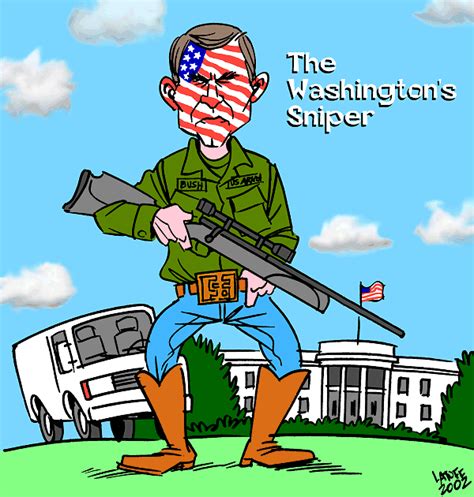 George W Bush The Washingtons Sniper By Latuff Uk Indymedia