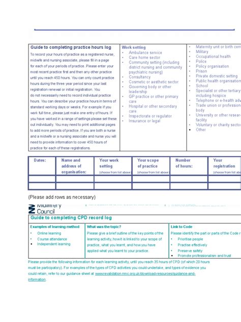 Revalidation Forms Combined Pdf Midwife Nursing