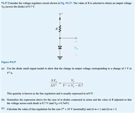 Solved Consider The Voltage Regulator Circuit Shown In Chegg