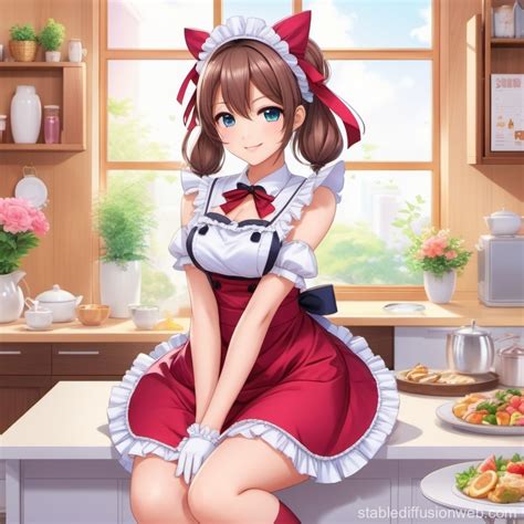 Displaying Cute Maid Outfit Stable Diffusion Online