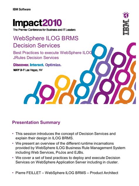 pdf best practices to execute websphere ilog jrules decision services