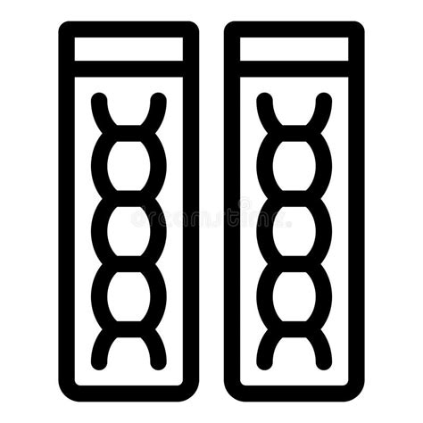 Two Test Tubes Containing Dna Double Helix Representing Genetic Cloning