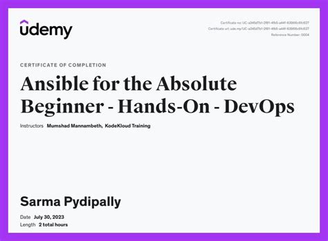 sarma pydipally on linkedin udemy ansible