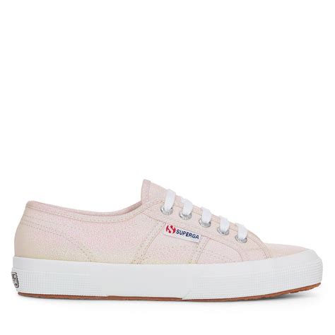 Superga® Womens Beige Lt Iridescent 2750 Lamew Shoes Trainers Sneakers