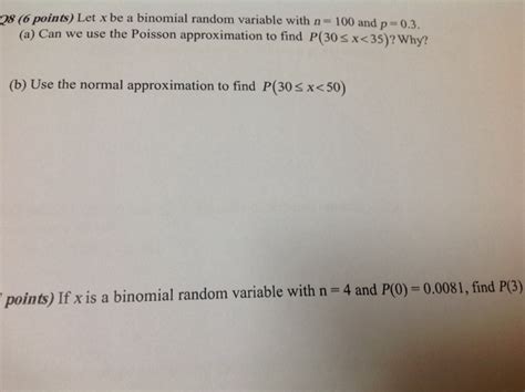 Solved Q8 6 Points Let X Be A Binomial Random Variable