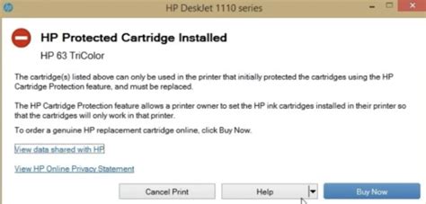 Hp Protected Cartridge Installed Error Cartouche De Toner Compatible Tambour Cartouche D Encre