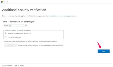 Choosing The Microsoft Authenticator App For Multi Factor